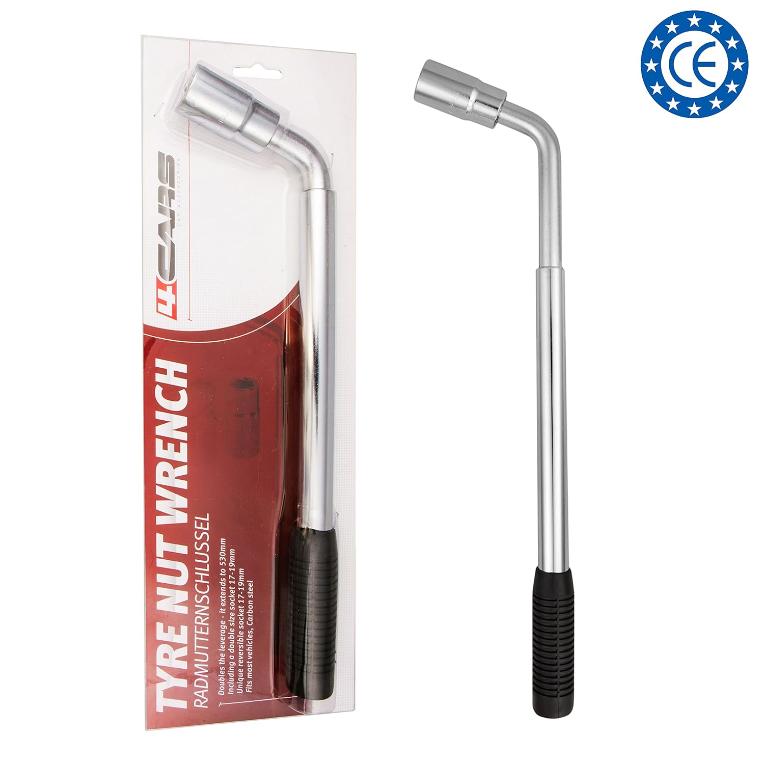 Amazon.fr : 4CARS Clé d'écrou de roue téléscopique pour écrous de 17 mm ...