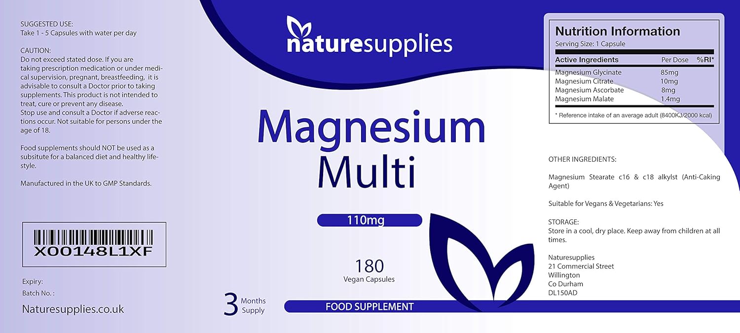 Magnesium Multi Capsules 180 Pack, The Best Magnesium Supplement On The ...