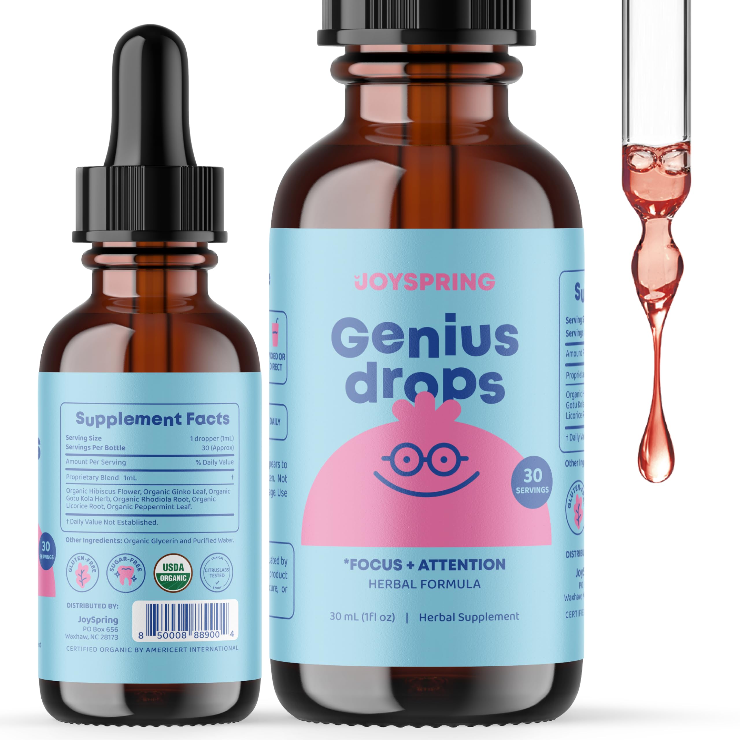 Mua JoySpring Genius Drops - Organic Focus Drops for Kids | Clinically ...
