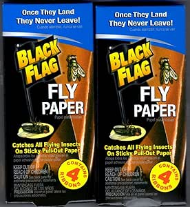 Amazon.com : Black Flag Fly Paper - 2 Packs : Insect Traps : Patio ...