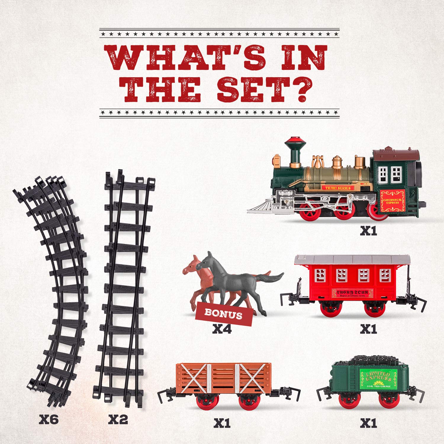 Mua Kids Train Set - Electric Train Toy for Boys 2-4 w/Lights & Sound ...