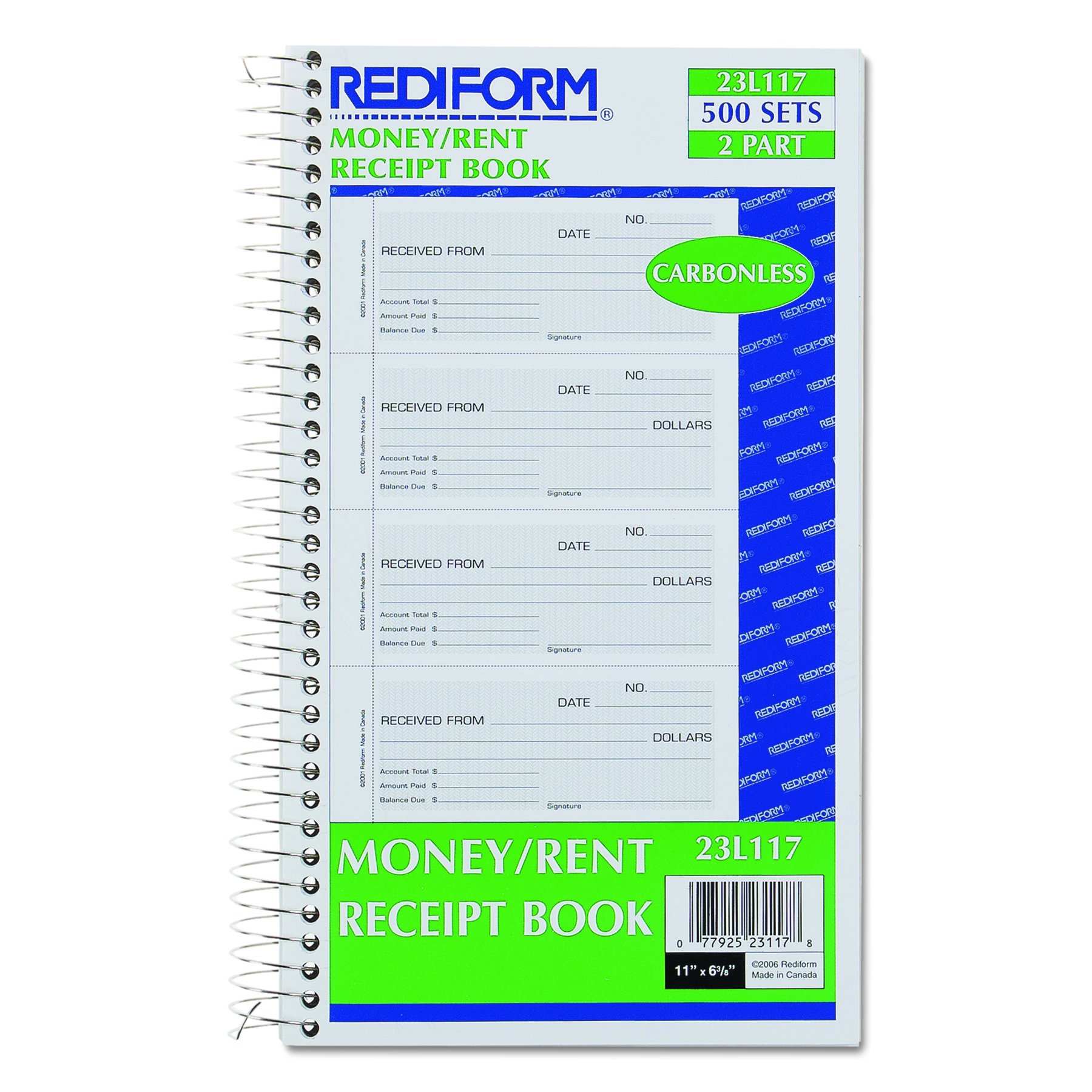 Mua Rediform 23L117 Money and Rent Unnumbered Receipt Book, 5 1/2 x 2 3 ...