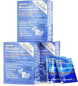 Amazon.com: SinuAir Saline Packets for Sinus Rinse - Premixed Salt ...