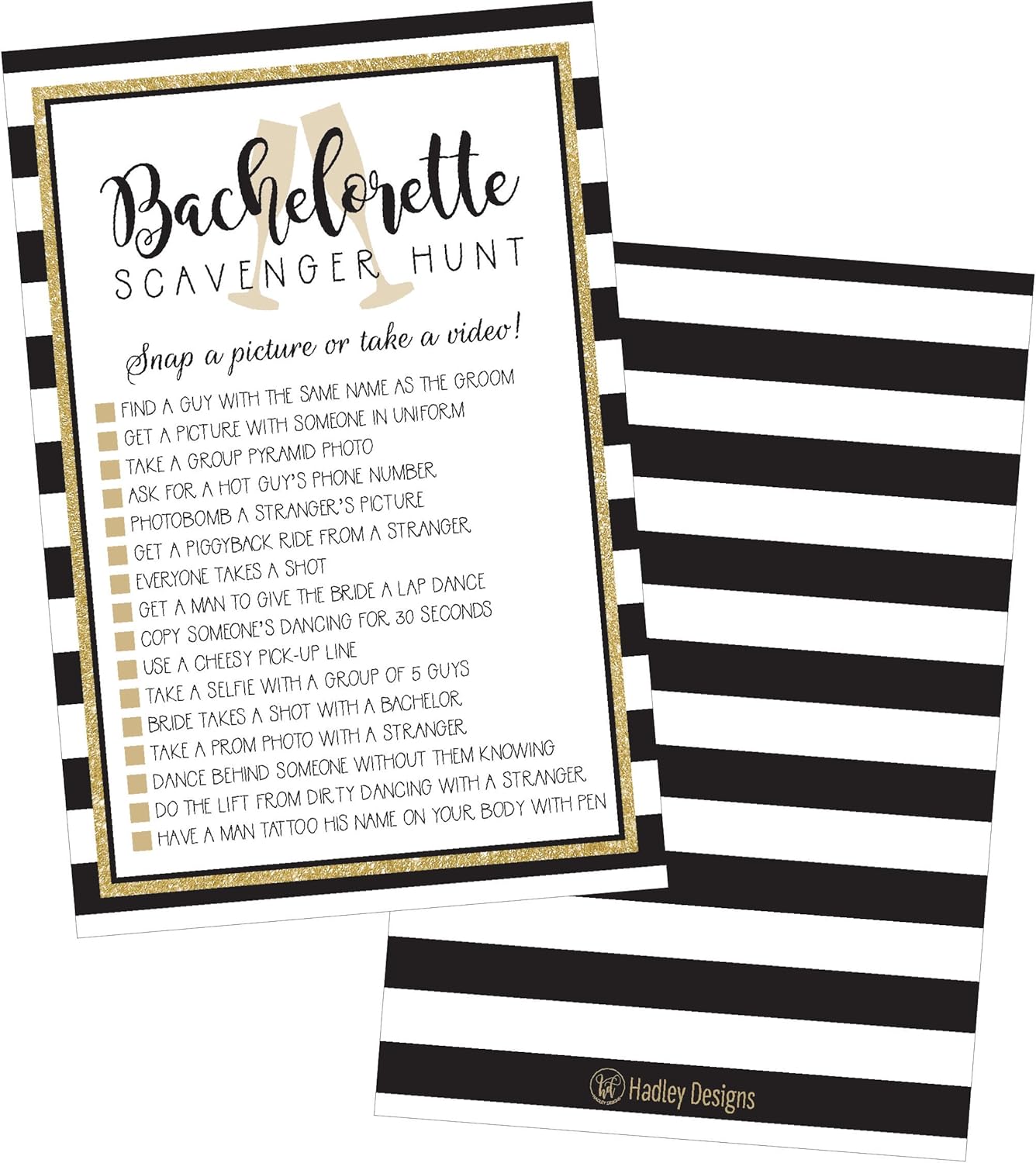 Amazon.com: 25 Bachelorette Scavenger Hunt Party Games, Girls Night Out ...