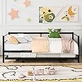 Amazon.com: LUSPAZ Twin Size Metal Daybed with Adjustable Pop-Up ...