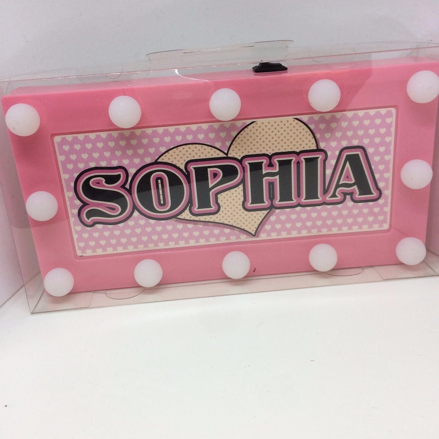 SOPHIA Childrens LED Personalised Name In Lights room Sign – BigaMart