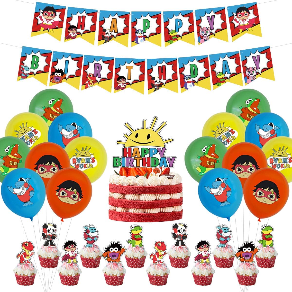 Ryans World Theme Birthday Party Supplies, Ryans World Theme Party ...