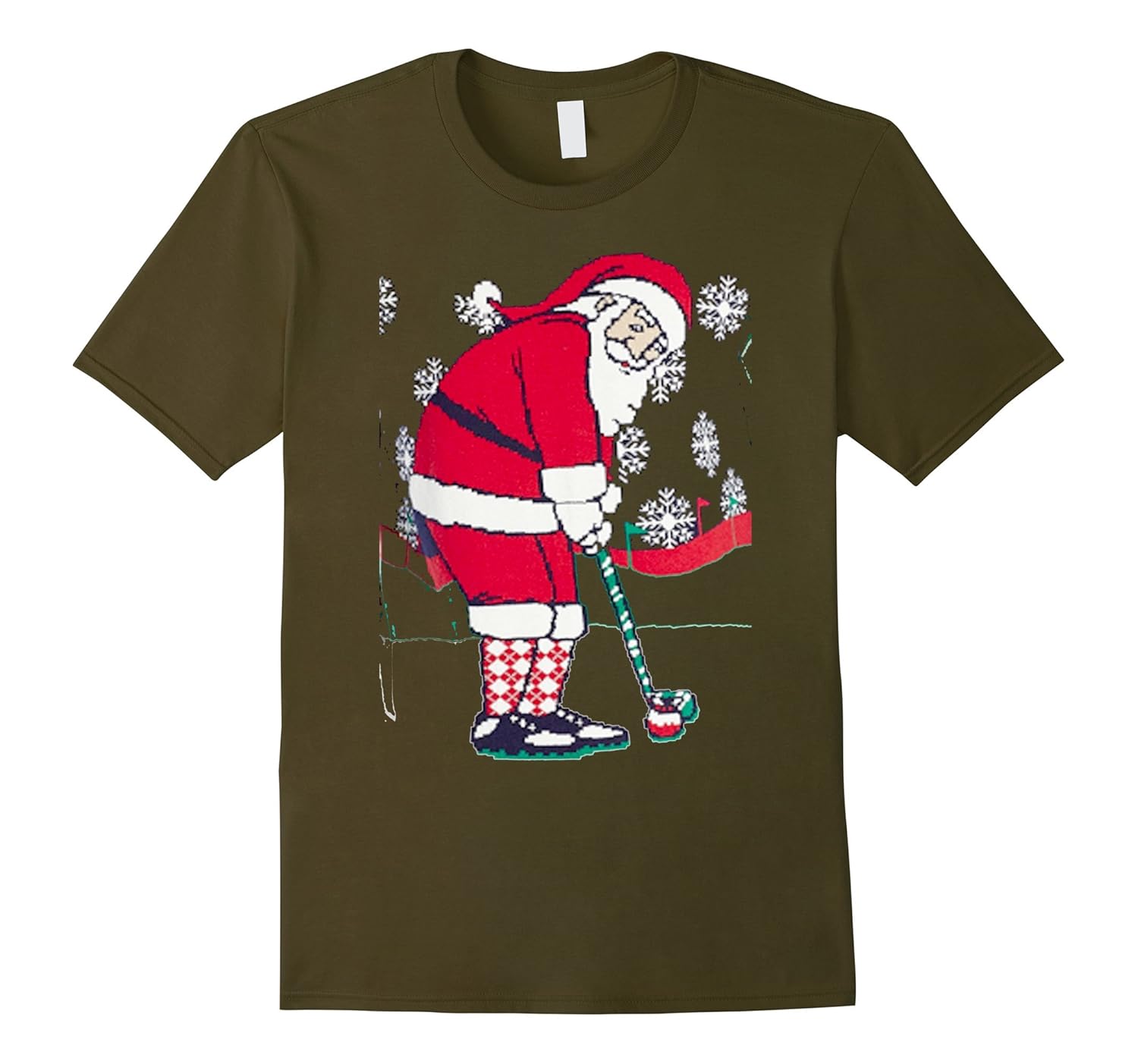 Ugly Christmas Sweater Men’s Winter Golf Santa t-shirt.-Art – Artvinatee