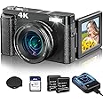 Amazon.com : 4K Digital Camera for Photography Autofocus, 48MP Vlogging Camera with SD Card Anti ...