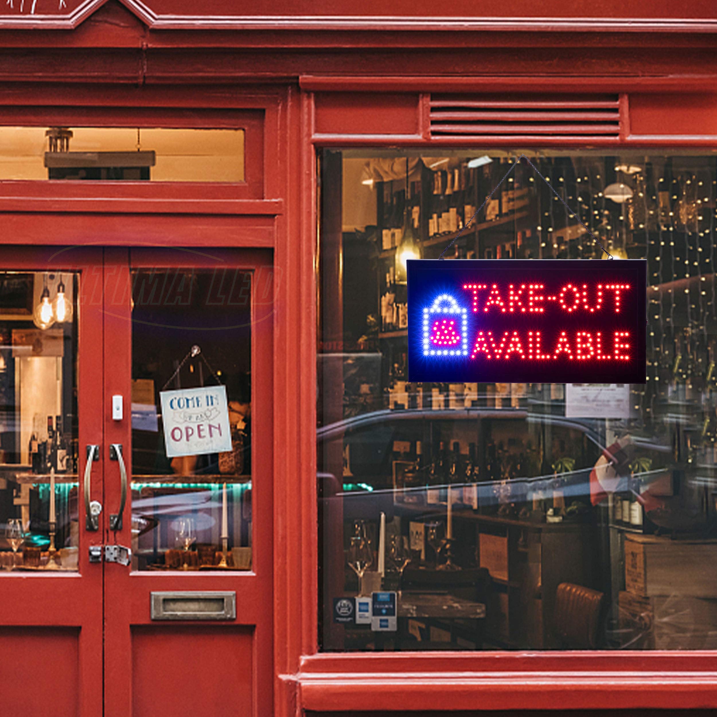 Mua Ultima LED Neon Take-Out Available Sign for Restaurants: Lighted ...