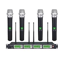 Amazon.com: GTD Audio 4x800 Adjustable Channels UHF Diversity Wireless Cordless Handheld ...