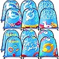 Amazon.com: 12 Pcs Pool Party Bags Drawstring Beach Bag Goody Favor ...