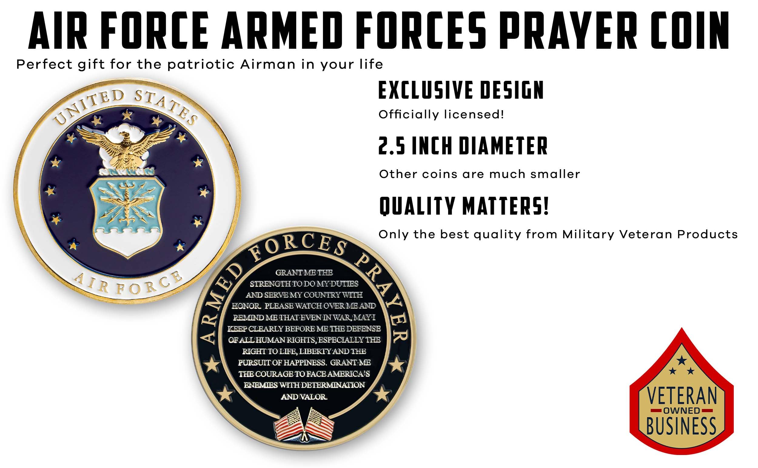 Mua Military Gift Shop Air Force Armed Forces Prayer Coin - USAF Valor ...