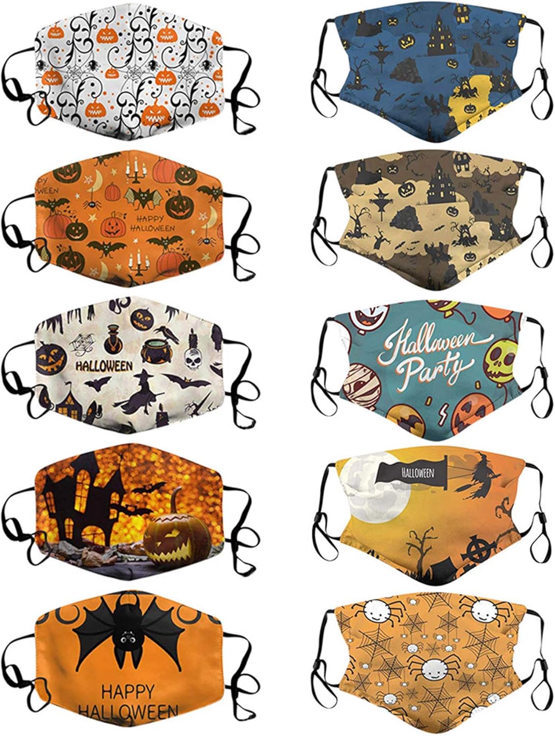 Máscaras de proteção facial divertidas e tenebrosas para curtir o ...