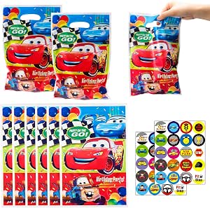Amazon.com: Laffact Race Car Goodies Candy Treat Bags, 50Pcs Race Car ...