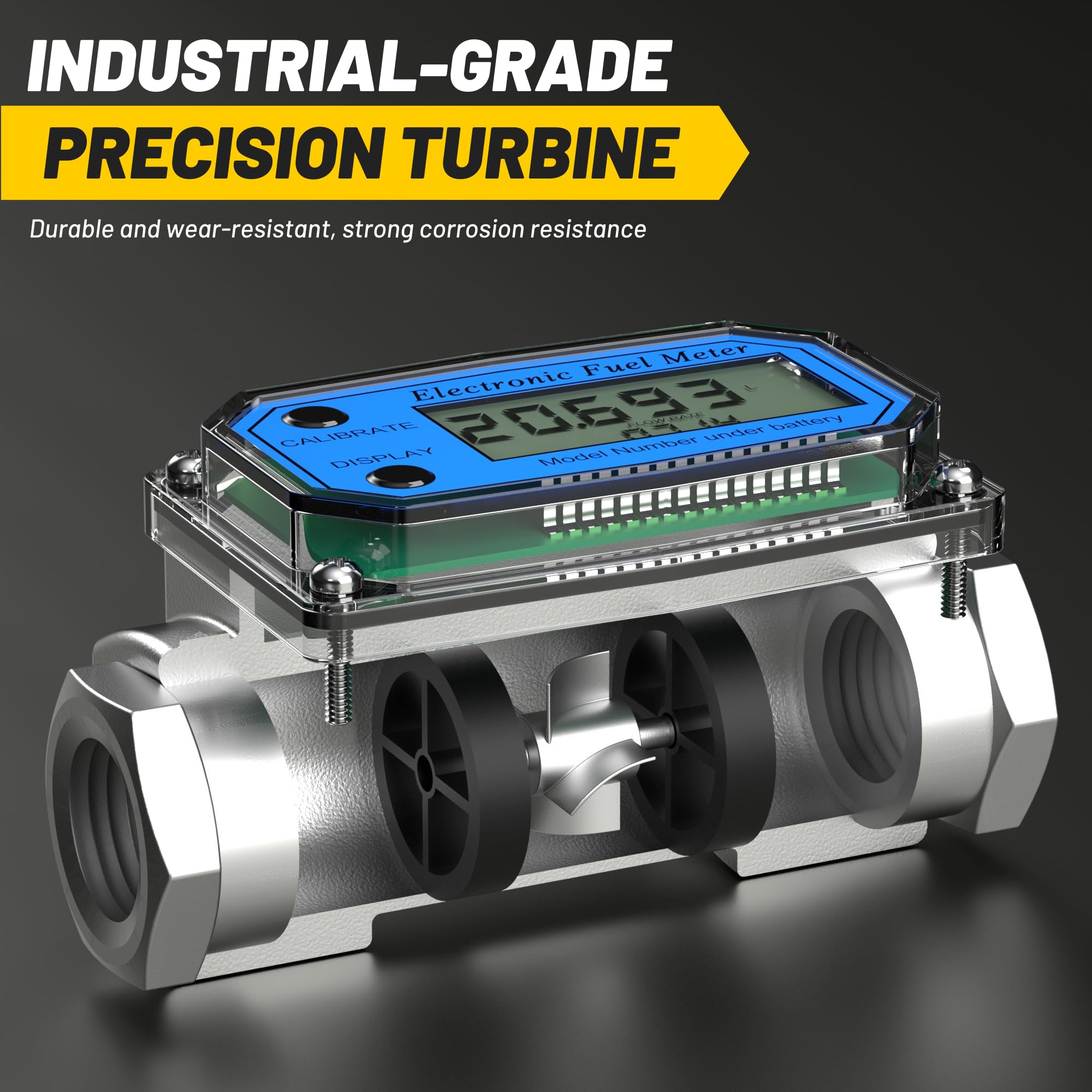 Mua Turbine Flow Meter, Electronic Oil Flowmeter, Kerosene Gas Methanol Diesel Fuel Flow Digital ...