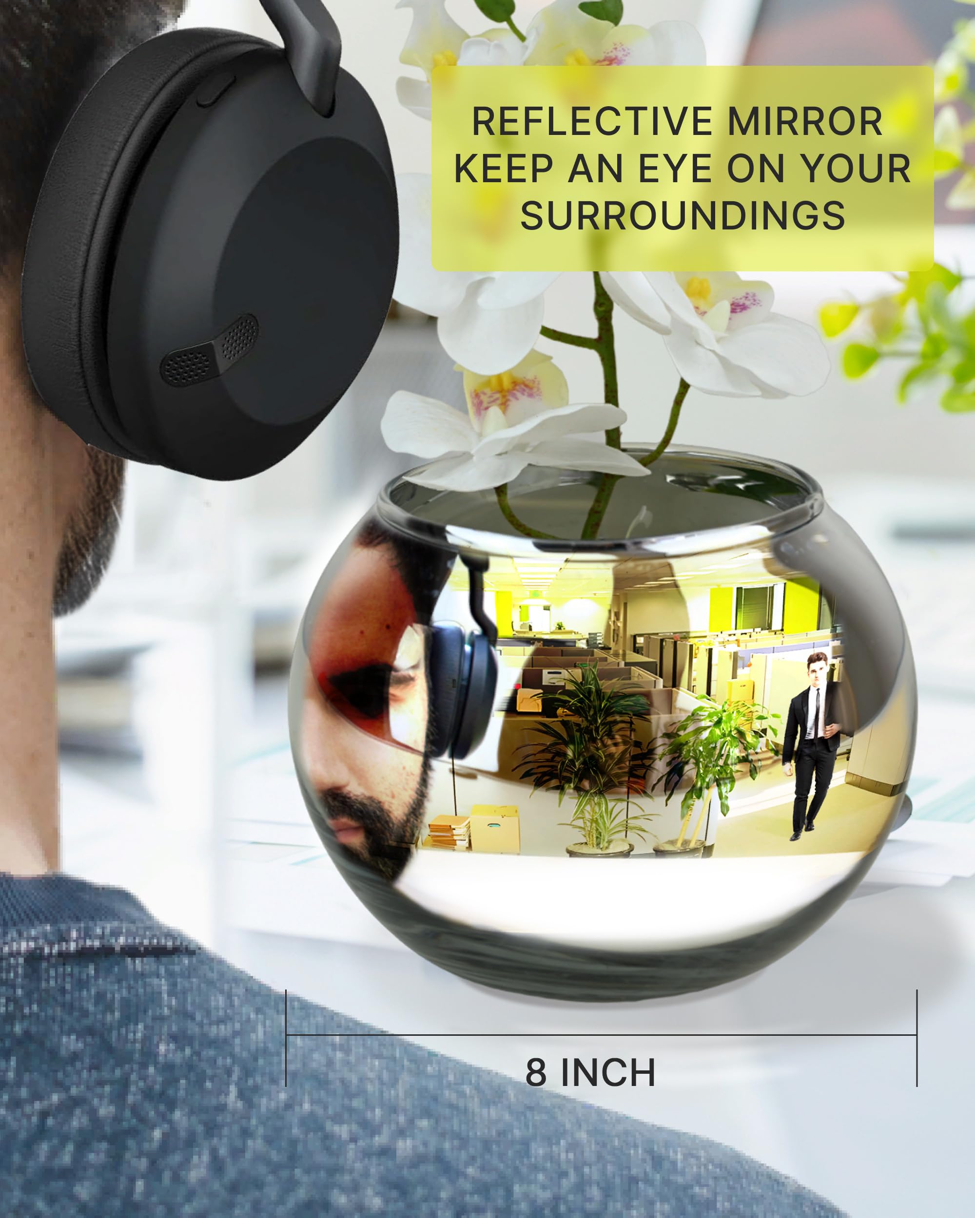 Mua Skywin Convex Mirror Vase Silver Cubicle Decorations - 8 Inch ...