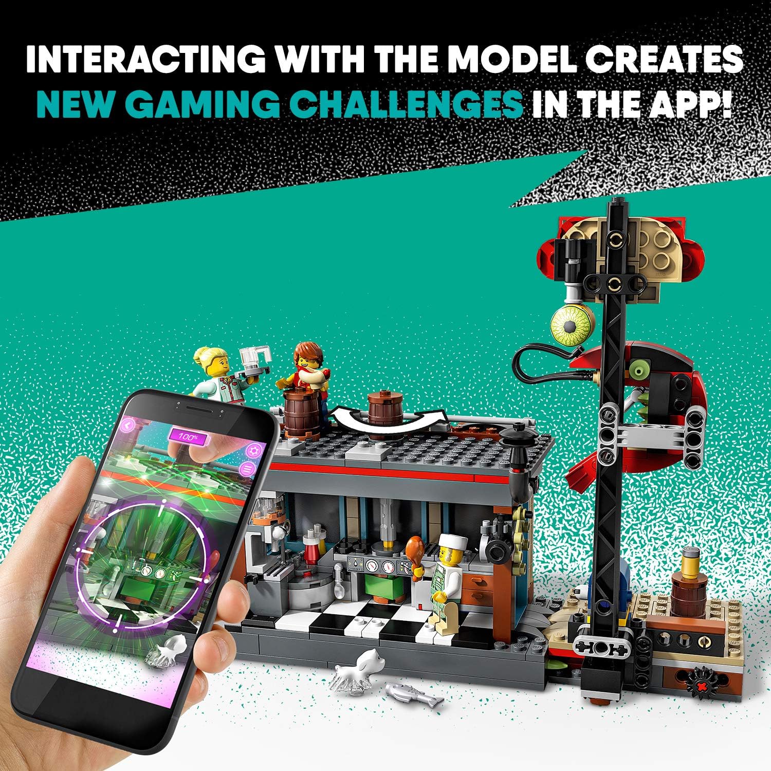 LEGO Hidden Side 70422 Shrimp Shack Attack Construction Set, AR Games ...