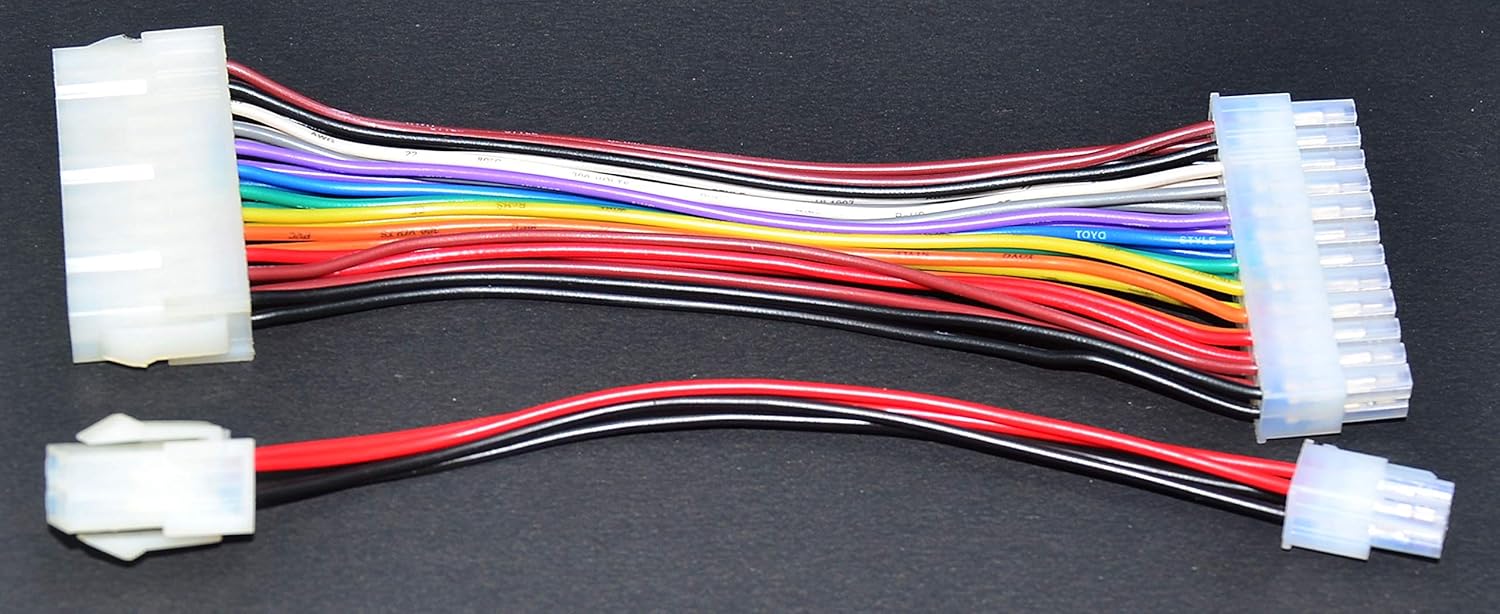 MAEnt ATX 24 Pin Male to 24Pin Female & ATX 4 Pin Male: Amazon.in ...