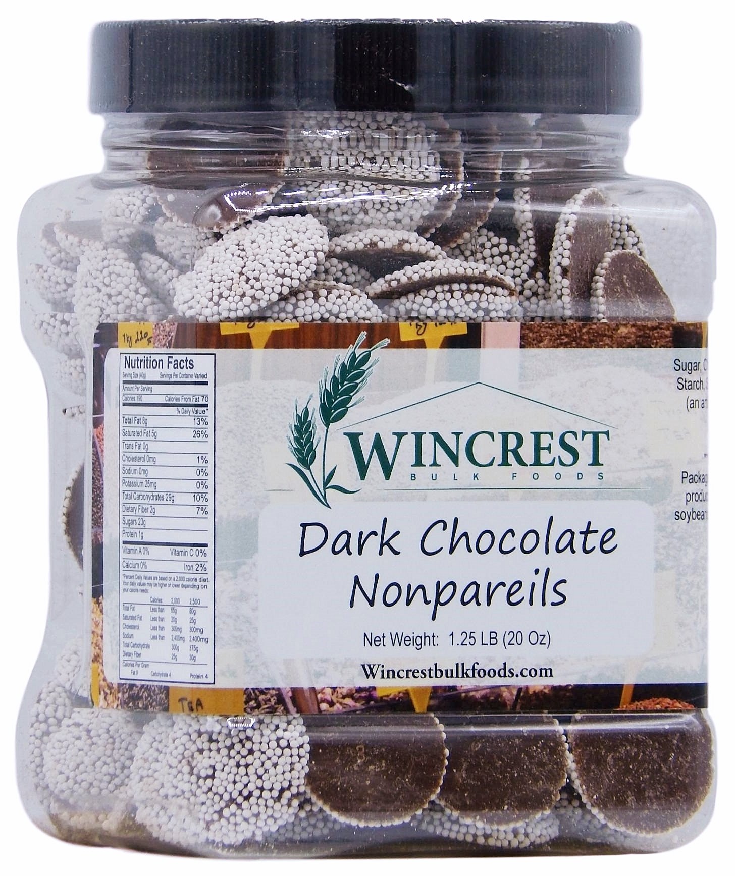 Amazon.com : Bulk Dark Chocolate Nonpareils Candy, 1.5 Lb. Bag ...