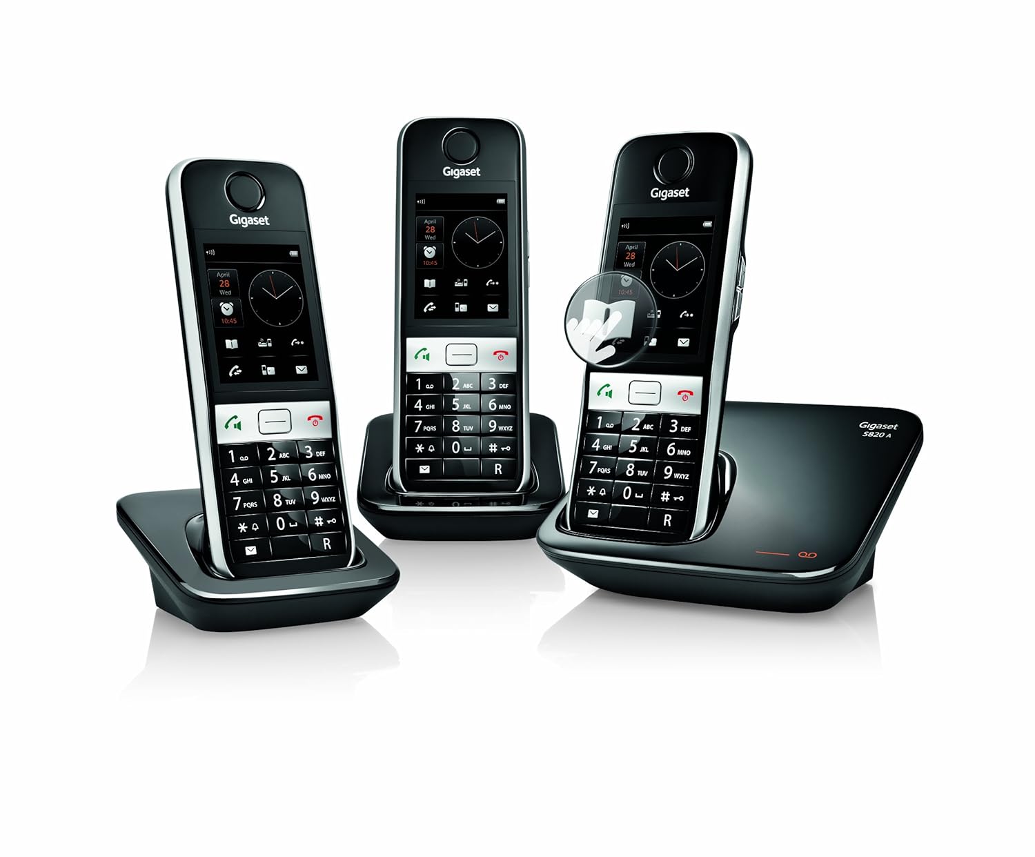 Gigaset S820A Cordless DECT Phone with Touch Screen: Amazon.co.uk ...