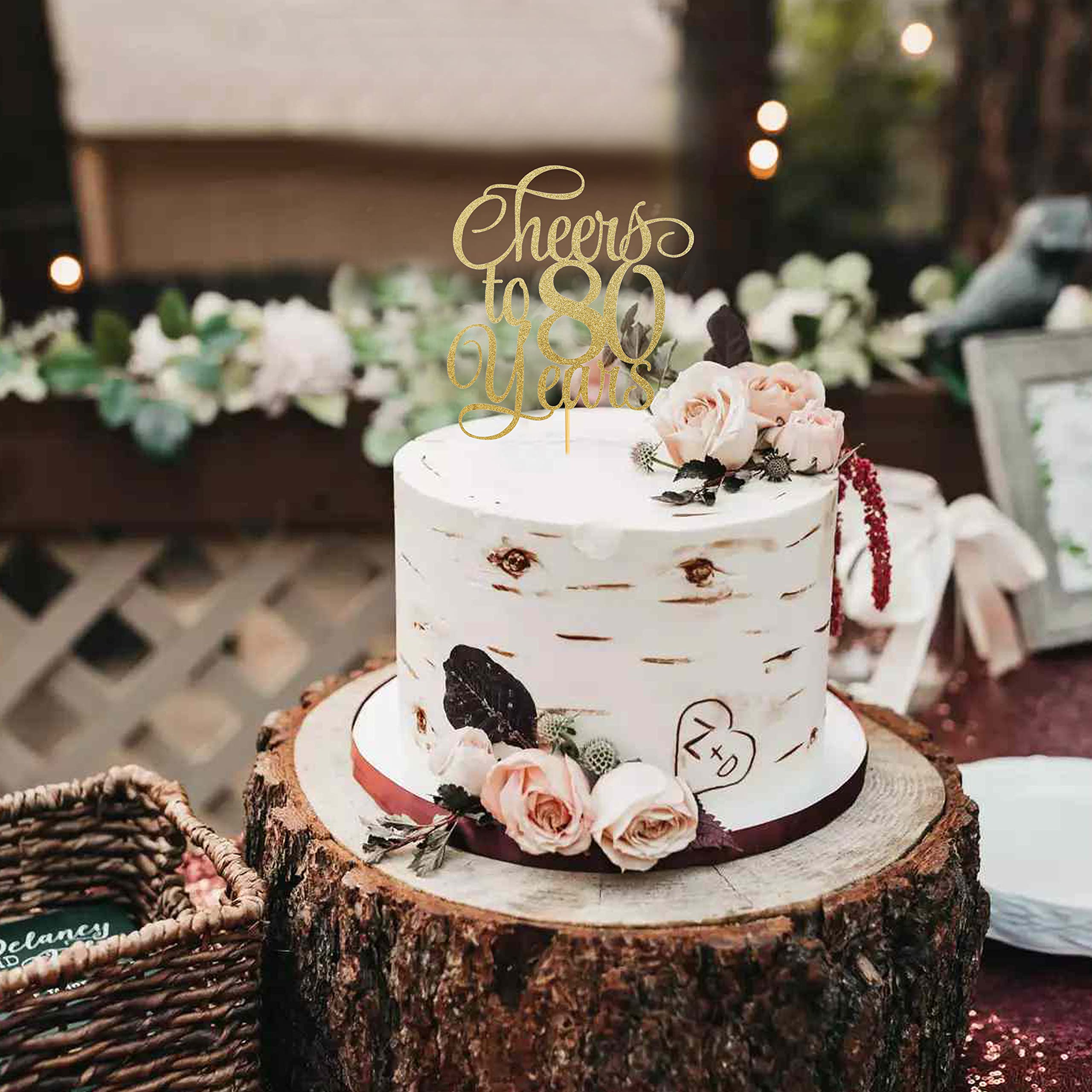 Mua Cheers to 80 Years Cake Topper - 80th Birthday Cake Topper,80 Cake ...