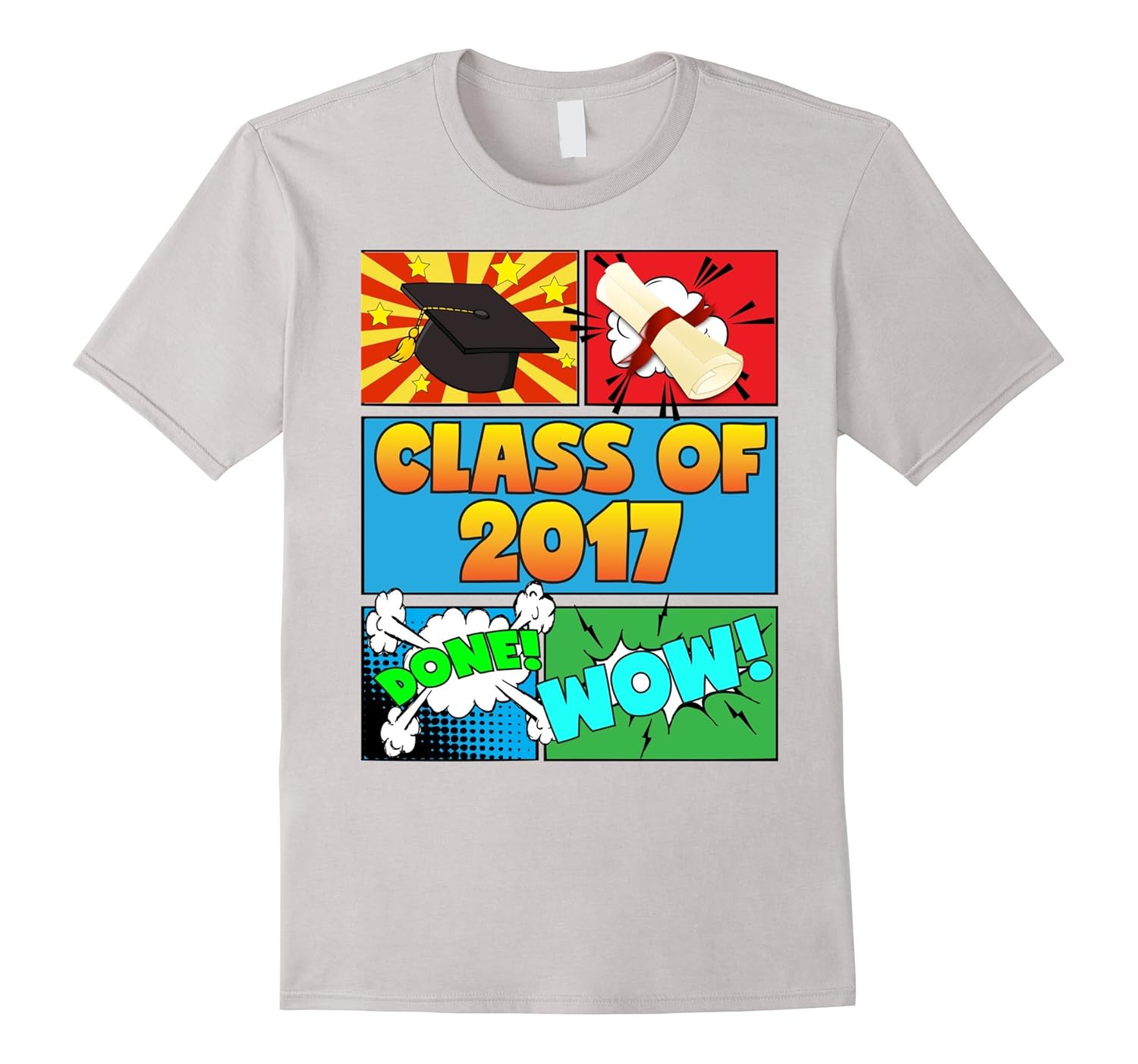 Cap And Diploma Graduation TShirt Superhero Class Of 2017-CD – Canditee