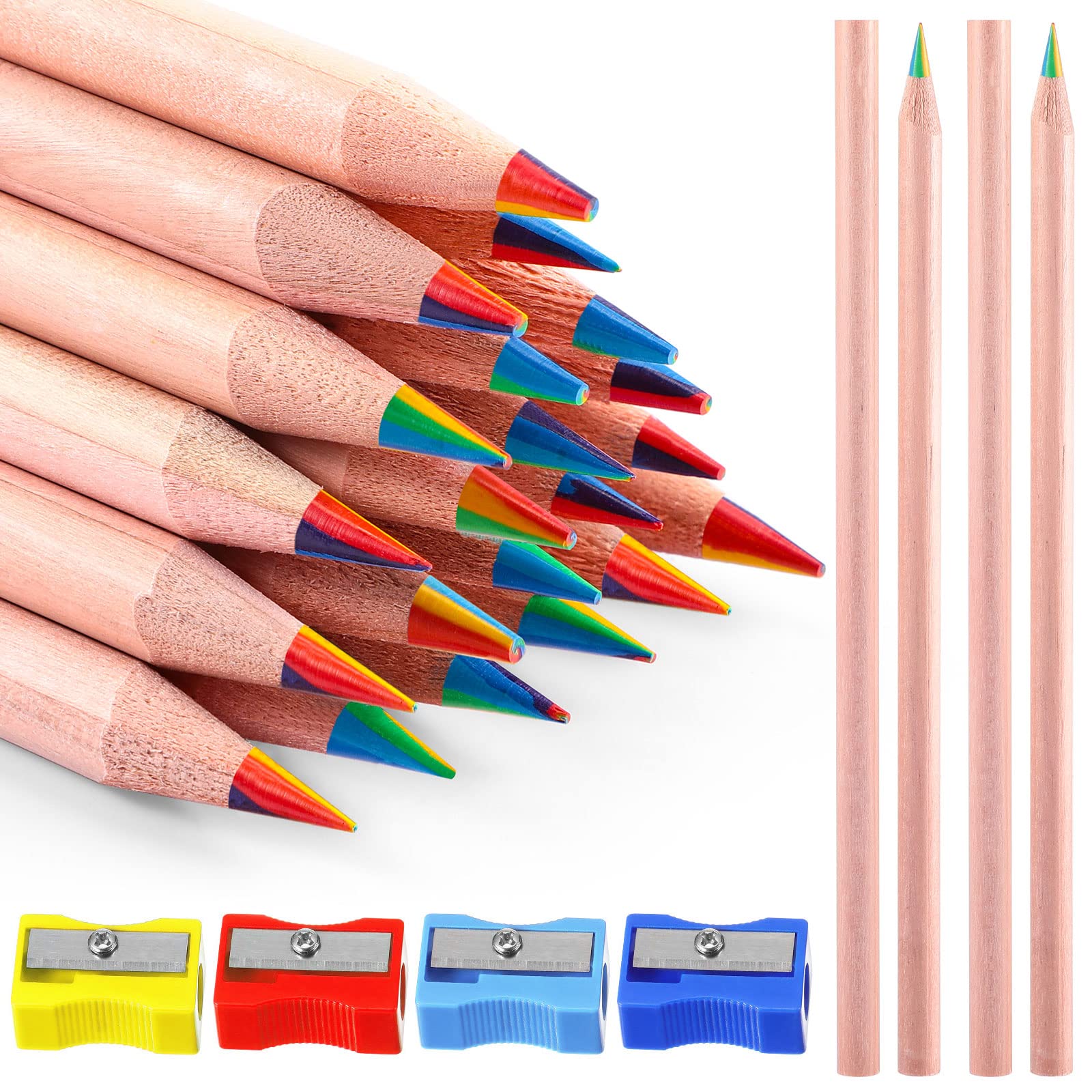 Mua CHENGU 48 Pcs Rainbow Colored Pencils, 7 Color in 1 Rainbow Pencil ...