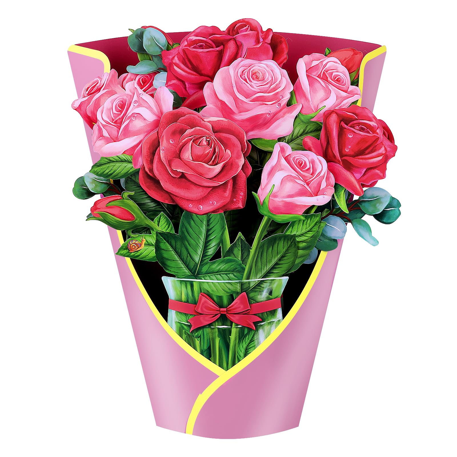 Mua Airpark Paper Flower Bouquet Pop Up Cards, Rose, Greeting Cards 12 ...