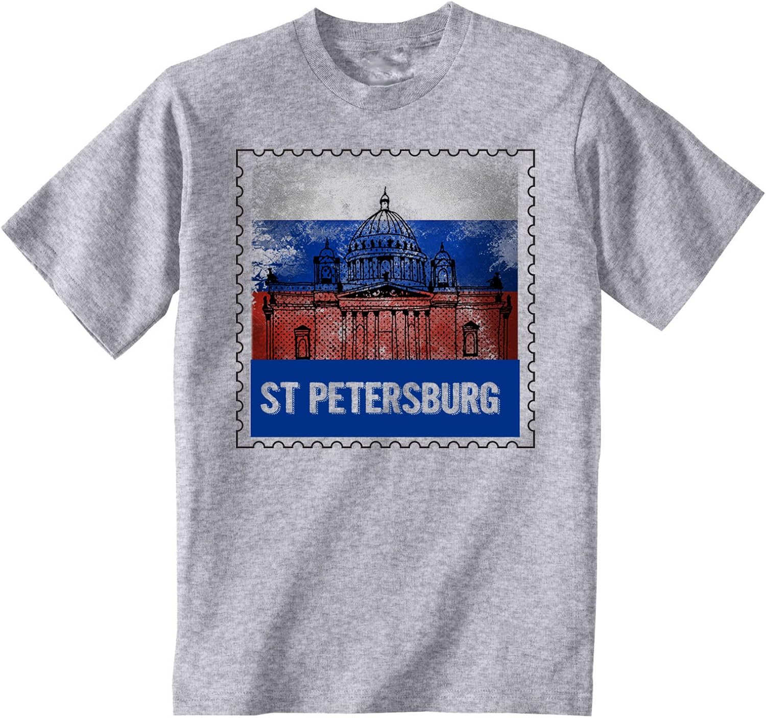 teesquare1st Men's St Petersburg Russia Grey T-Shirt: Amazon.co.uk ...
