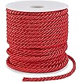 Amazon.com: LEREATI 27 Yards Twisted Silk Rope Cord, Soft Red Rope ...