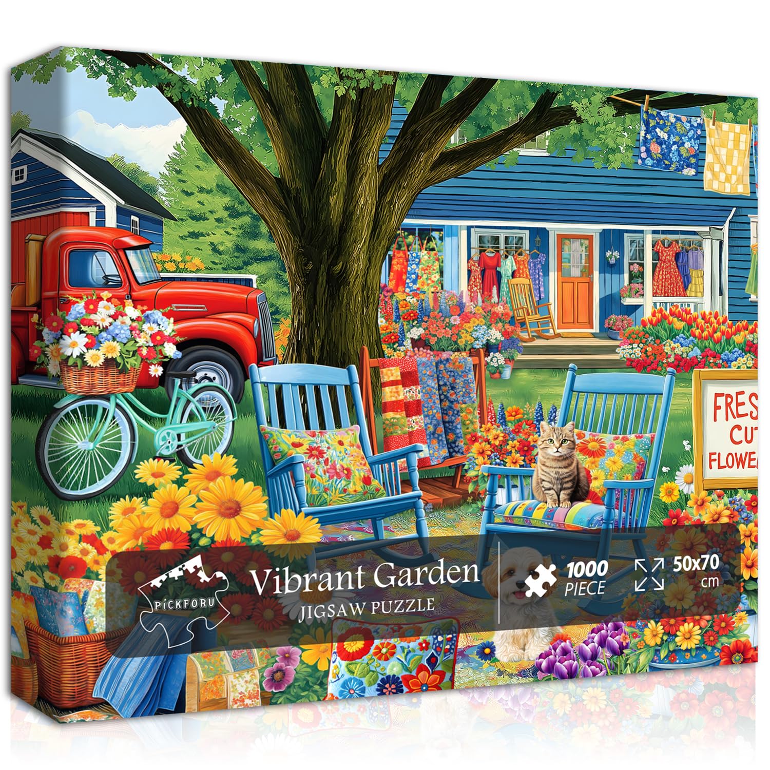 PICKFORU Nature Flower Jigsaw Puzzle - 1000 Pieces, Spring Plant ...