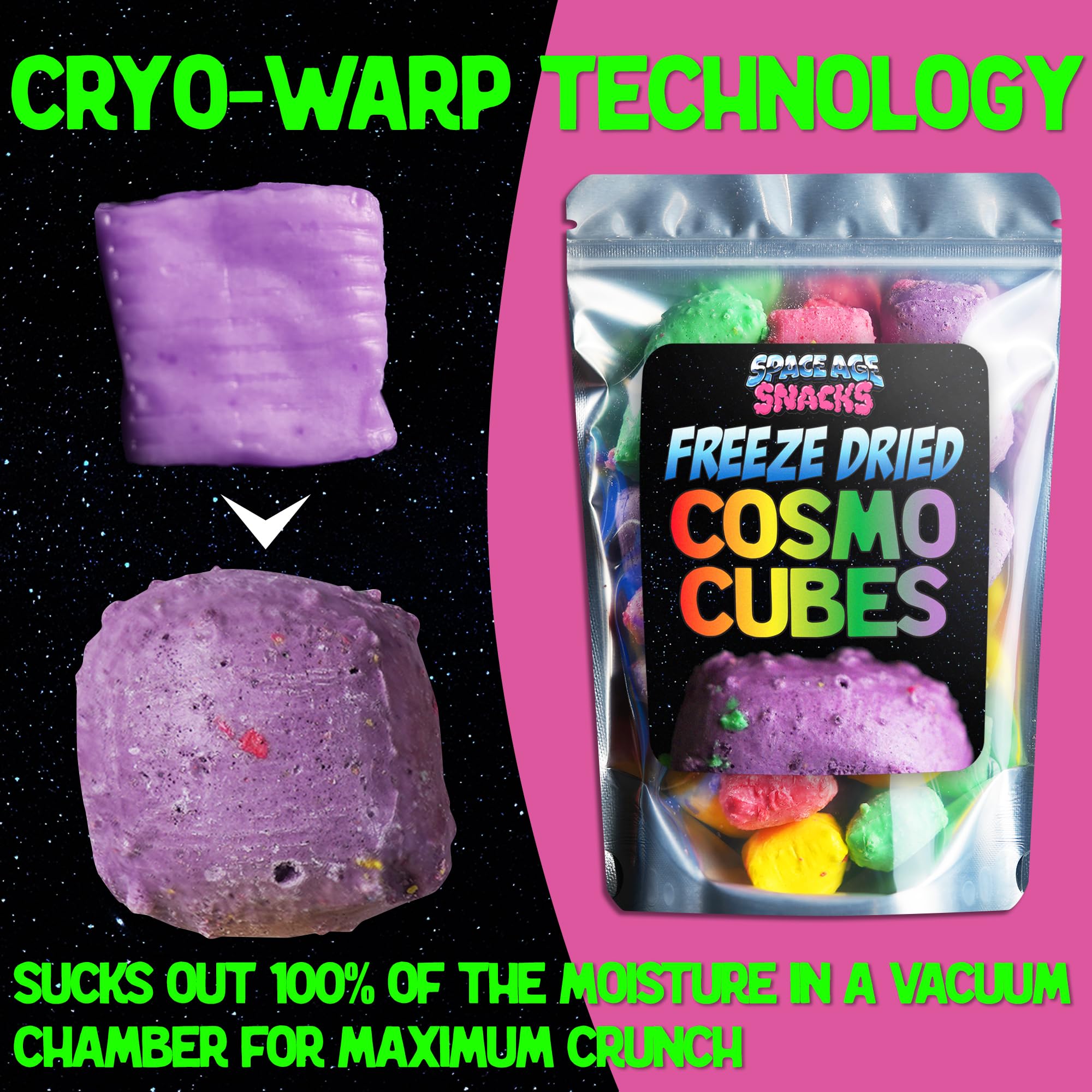 Mua Premium Freeze Dried Candy - Cosmo Cubes Crunchy Freeze Dried Candy ...