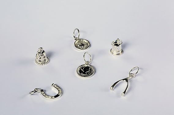 Silver Celebrations - Christmas Pudding Charms - Sterling Silver - Set ...