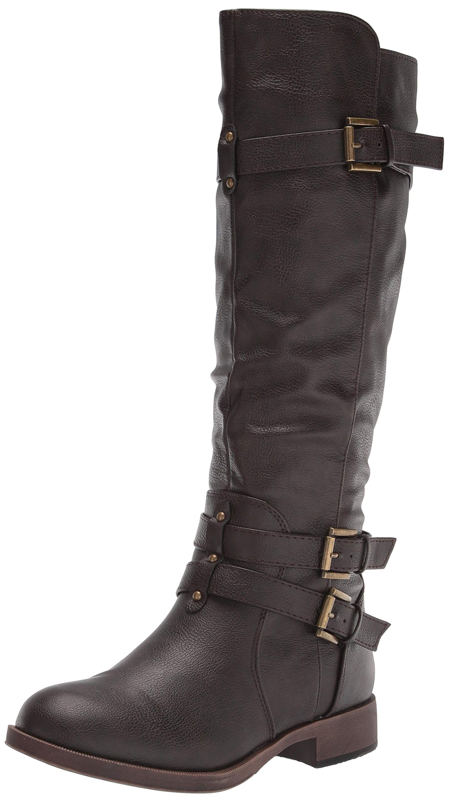 Journee Collection Women's Bite Boots Brown, 9, Medium for sale | North ...