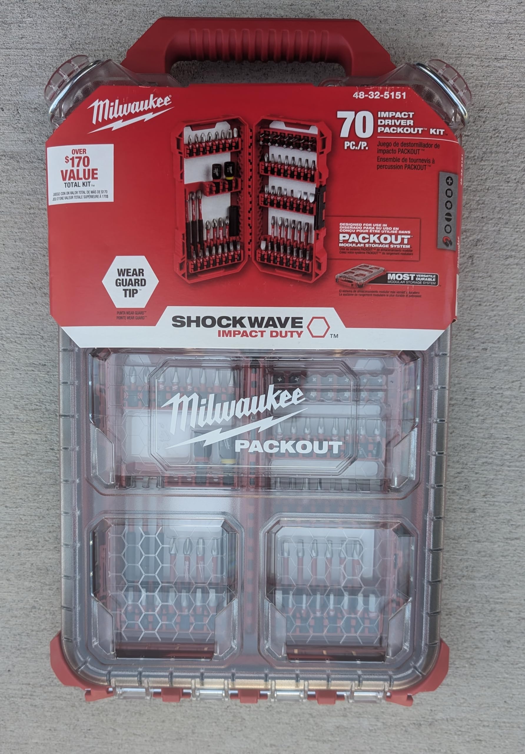 Milwaukee SHOCKWAVE Impact Duty Alloy Steel Screw Driver Bit Set (70 ...