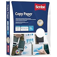Scribe Copy Paper Plus Papel Bond Blanco Carta Paquete de 500 Hojas 75g ...