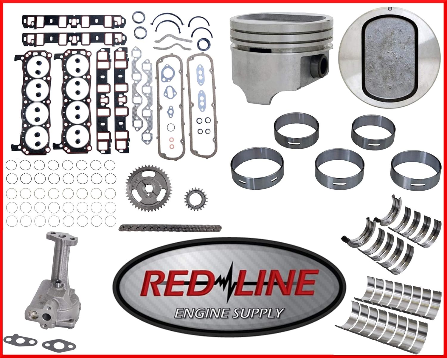 Amazon.com: Engine Rebuild Overhaul Kit Fits: 1972-1976 Ford 351 351W 5 ...