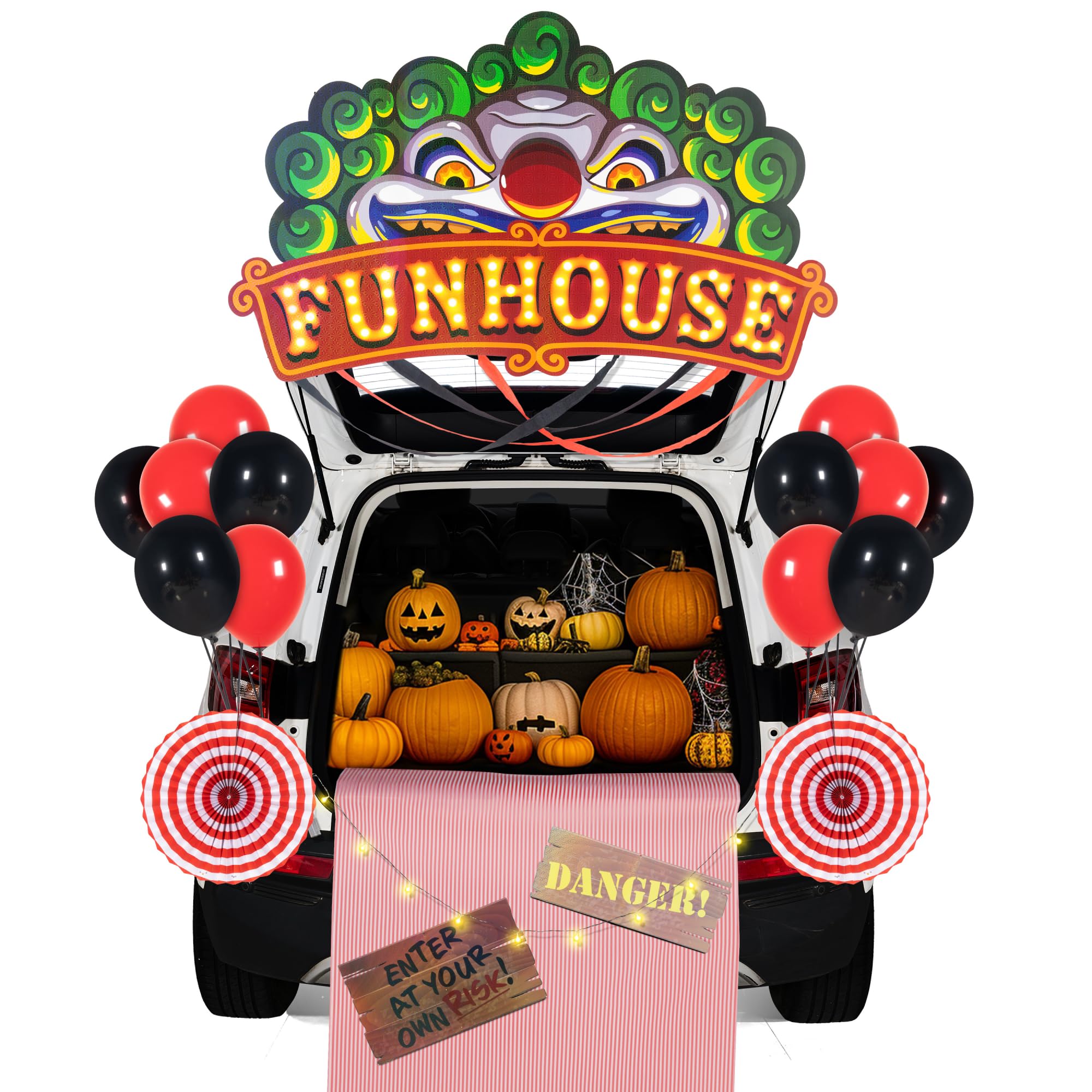JOYIN Halloween Circus Carnival Trunk Or Treat Car Decorations Kit ...