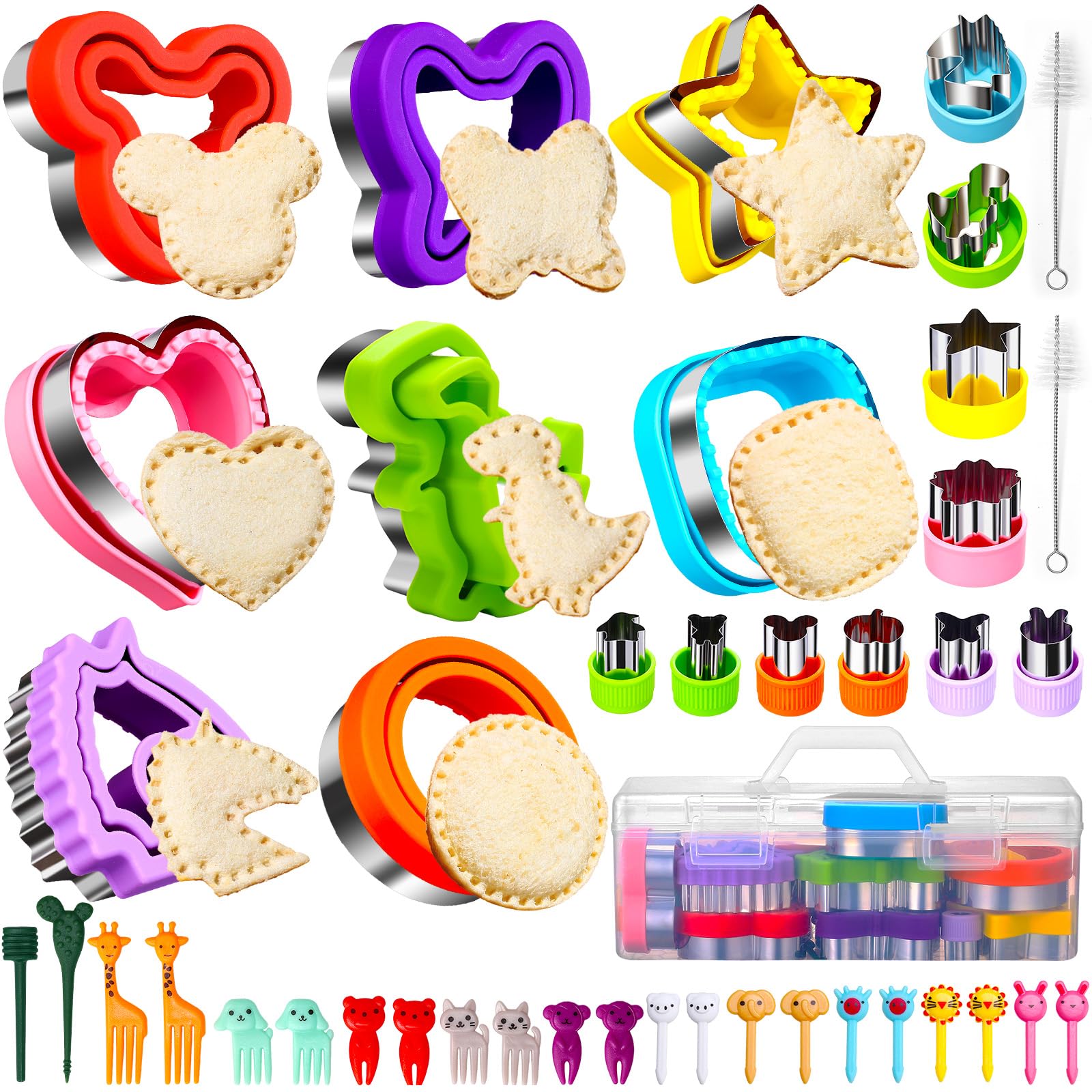Uncrustable Sandwich Cutter, Sandwich Cutters for Kids Lunch, 43 Pcs ...