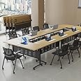 Amazon.com: rzoizwko 6 Pack Modern Office Folding Conference Table,The ...