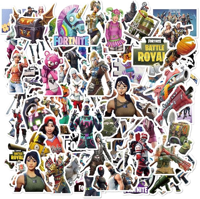 Fortnite Gaming Stickers (100 PCS) Quote Vinyl Decals Intensely Hued ...