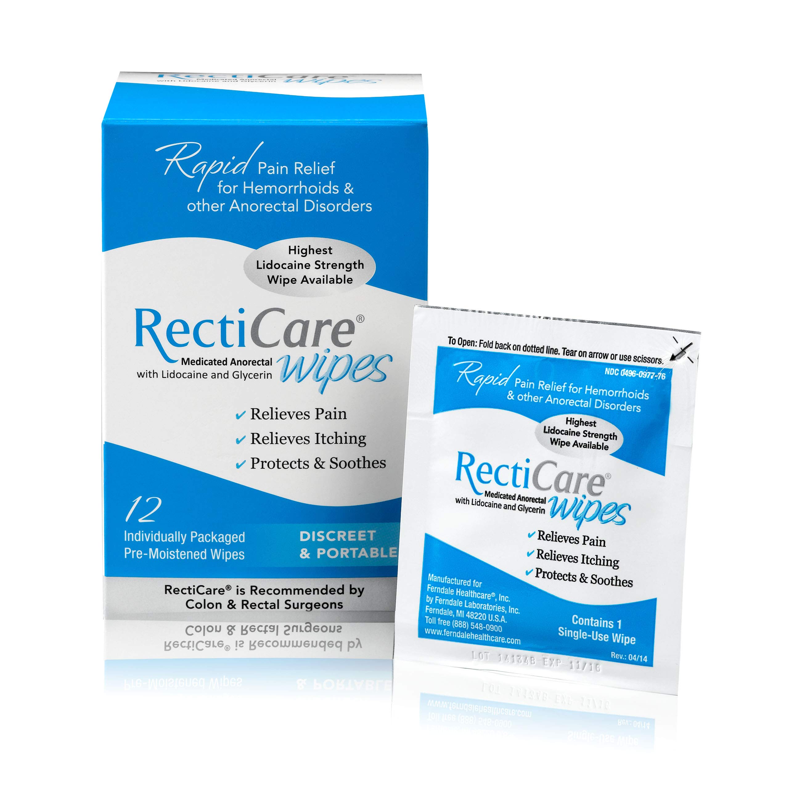 Mua RectiCare Medicated Anorectal Wipes – Maximum Strength Topical ...