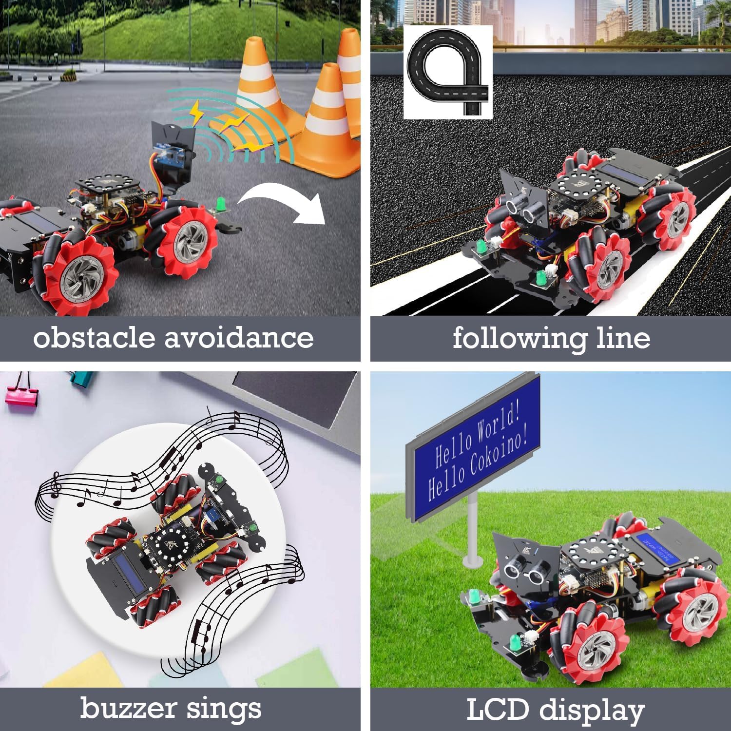 Mua LK COKOINO 4WD Smart Car Robot Kit with Mecanum Wheels for Arduino ...