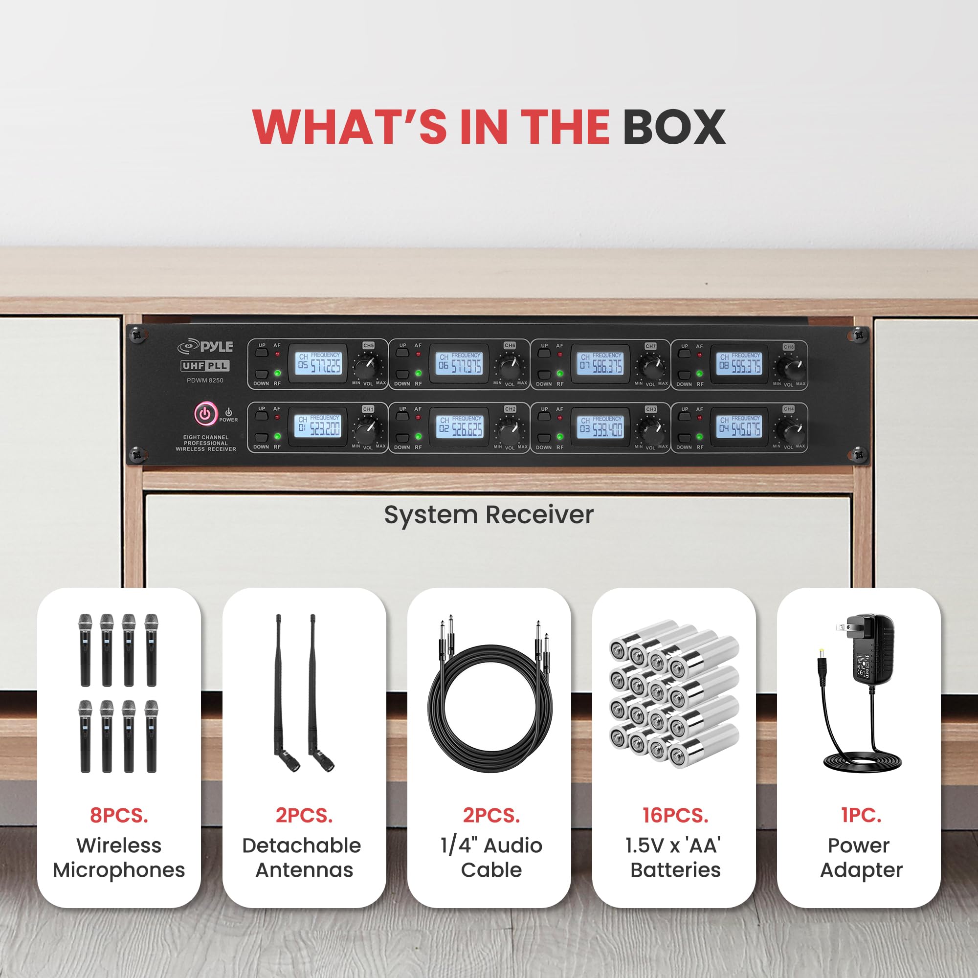 Mua Pyle Professional 8 Channel UHF Wireless Microphone System 8 ...