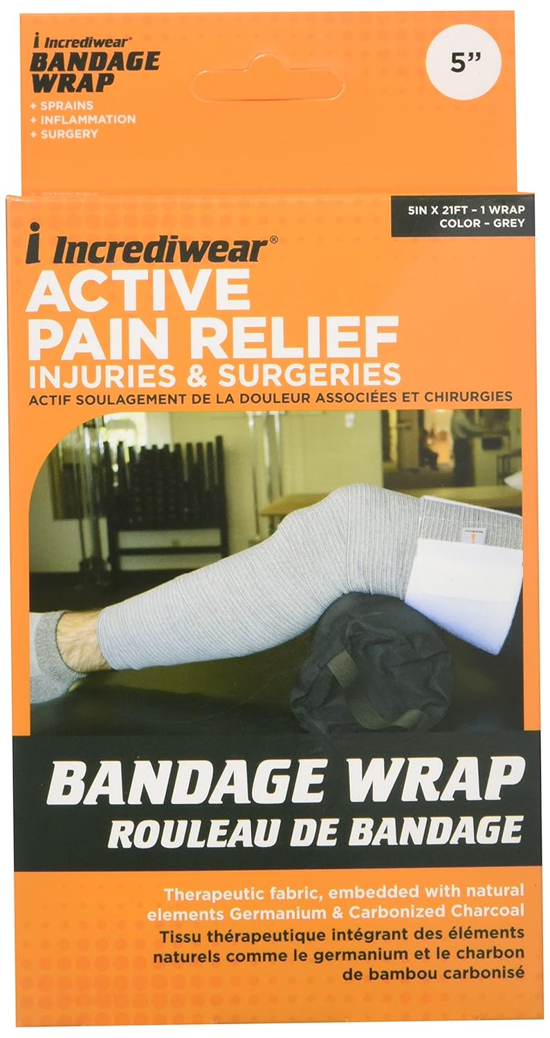 Amazon.com: INCREDIWEAR Velcro Hold Bandage Wrap, Grey, 5 Inch, 0.03 ...