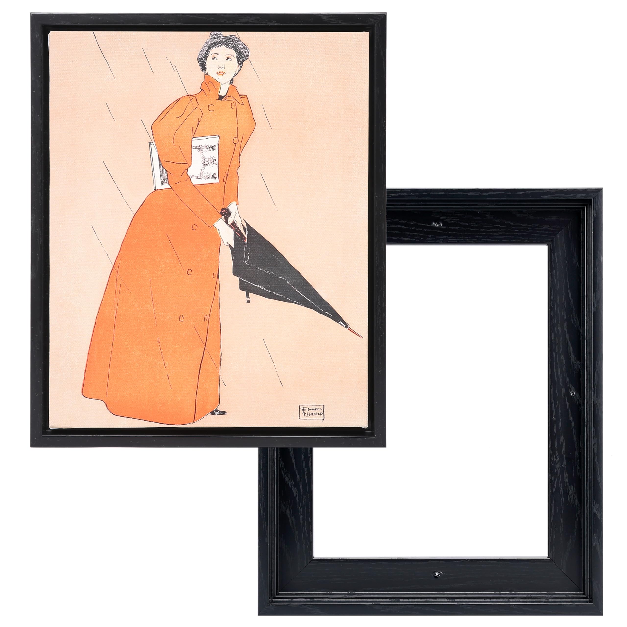 CANFRAVAS 2Pack Black 12"x12" Plastic Canvas Floater Frame, 0.6-0.8 ...