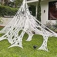 Amazon.com: DAZONGE Spider Webs Halloween Decorations, Stretchy ...