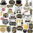 Amazon.com: 70th Birthday Photo Booth Props(41Pcs), 70 Fabulous Party ...