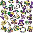 Amazon.com: 30 Pcs Mardi Gras Photo Booth Props Kit for Photoshoot ...